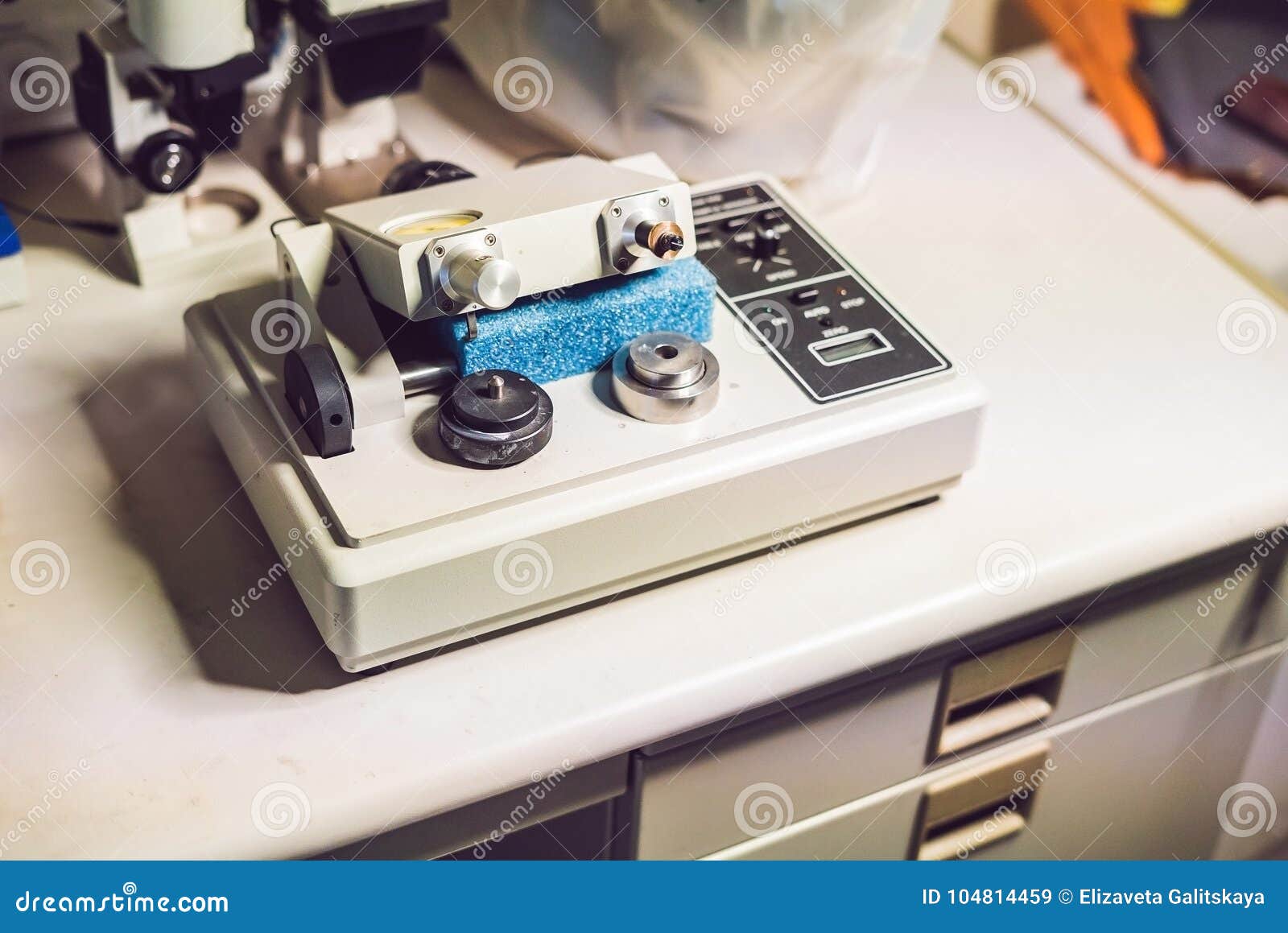 Precision Micrometer Grinder Polishing Machine Stock Image - Image of ...