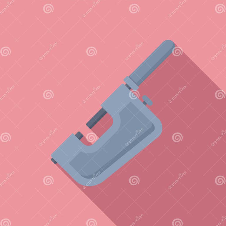 Precision Micrometer Icon Flat Vector. Vernier Caliper Stock Vector ...