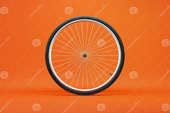 Precision in Motion - Dynamic Bicycle Wheel Abstract Art Against Solid ...
