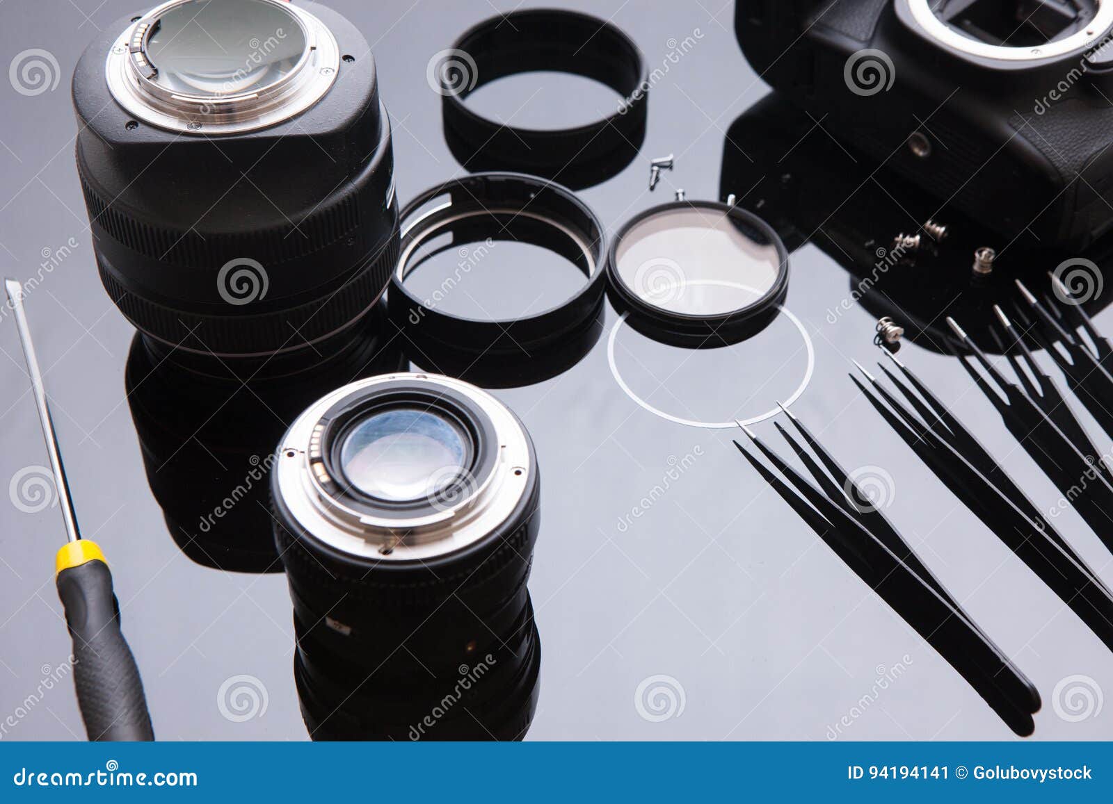 Precision Optic Photo Lens Service, Adjust, Align Stock Image - Image ...
