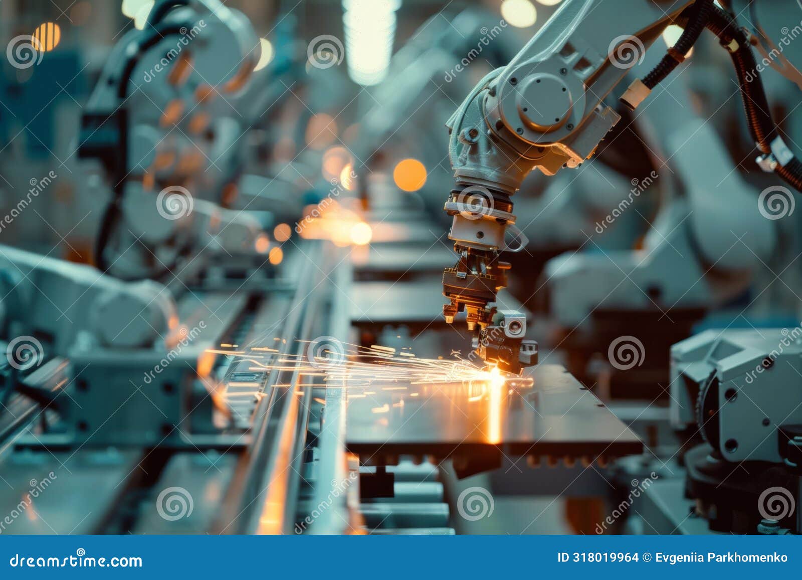 Precision Robotic Arm Welding in High-Tech Industrial Automation ...