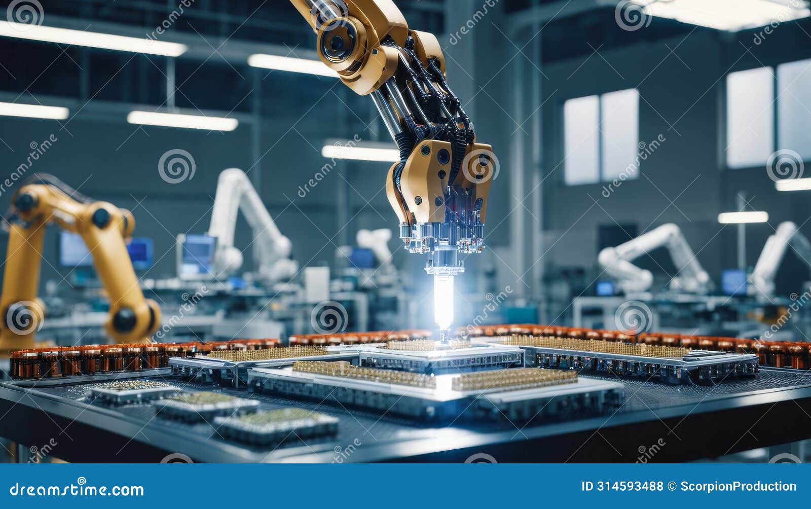 Precision Robotics Automation Stock Photo - Image of programming ...