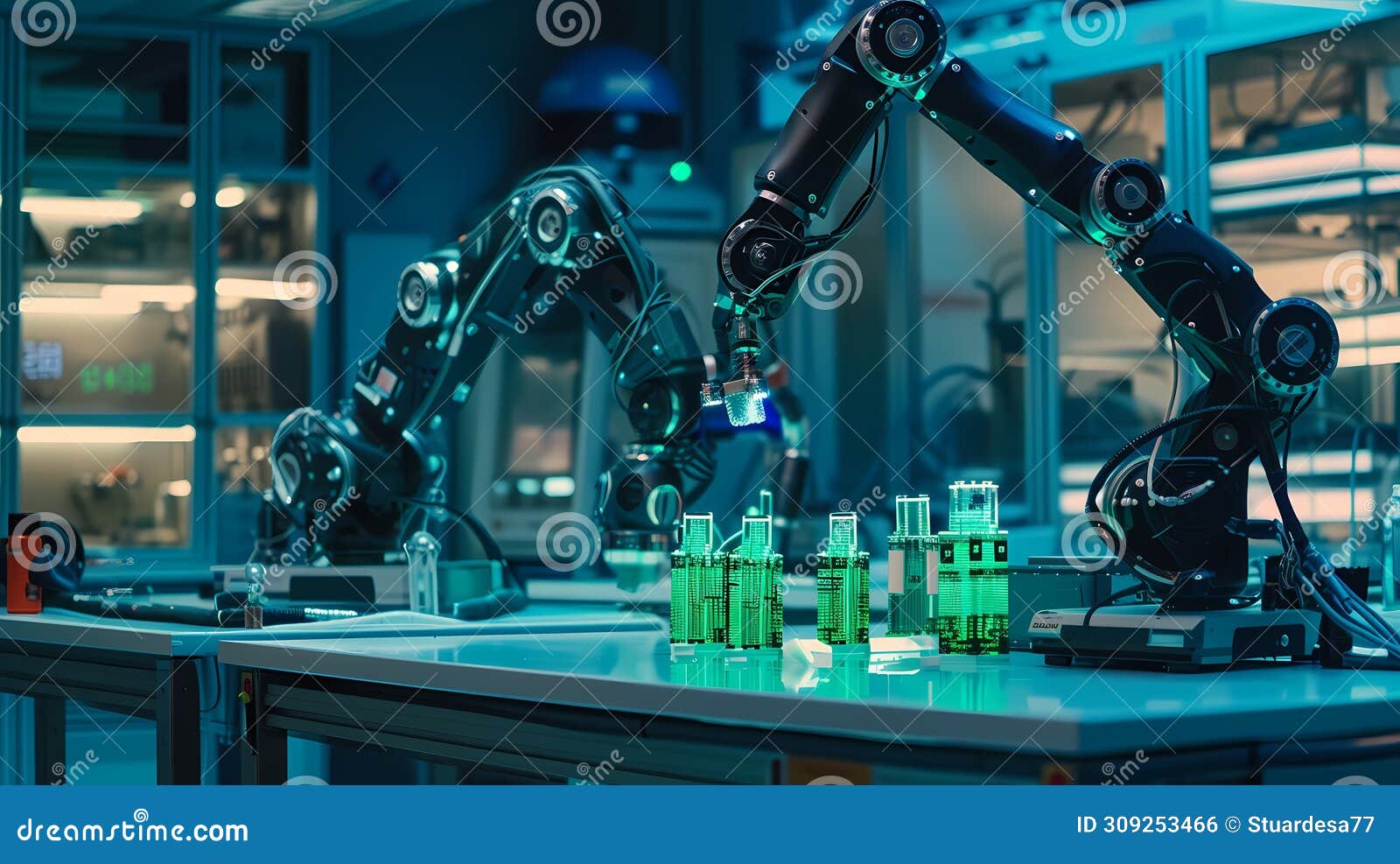Precision Robotics in Lab Setting AI Generative Stock Photo - Image of ...