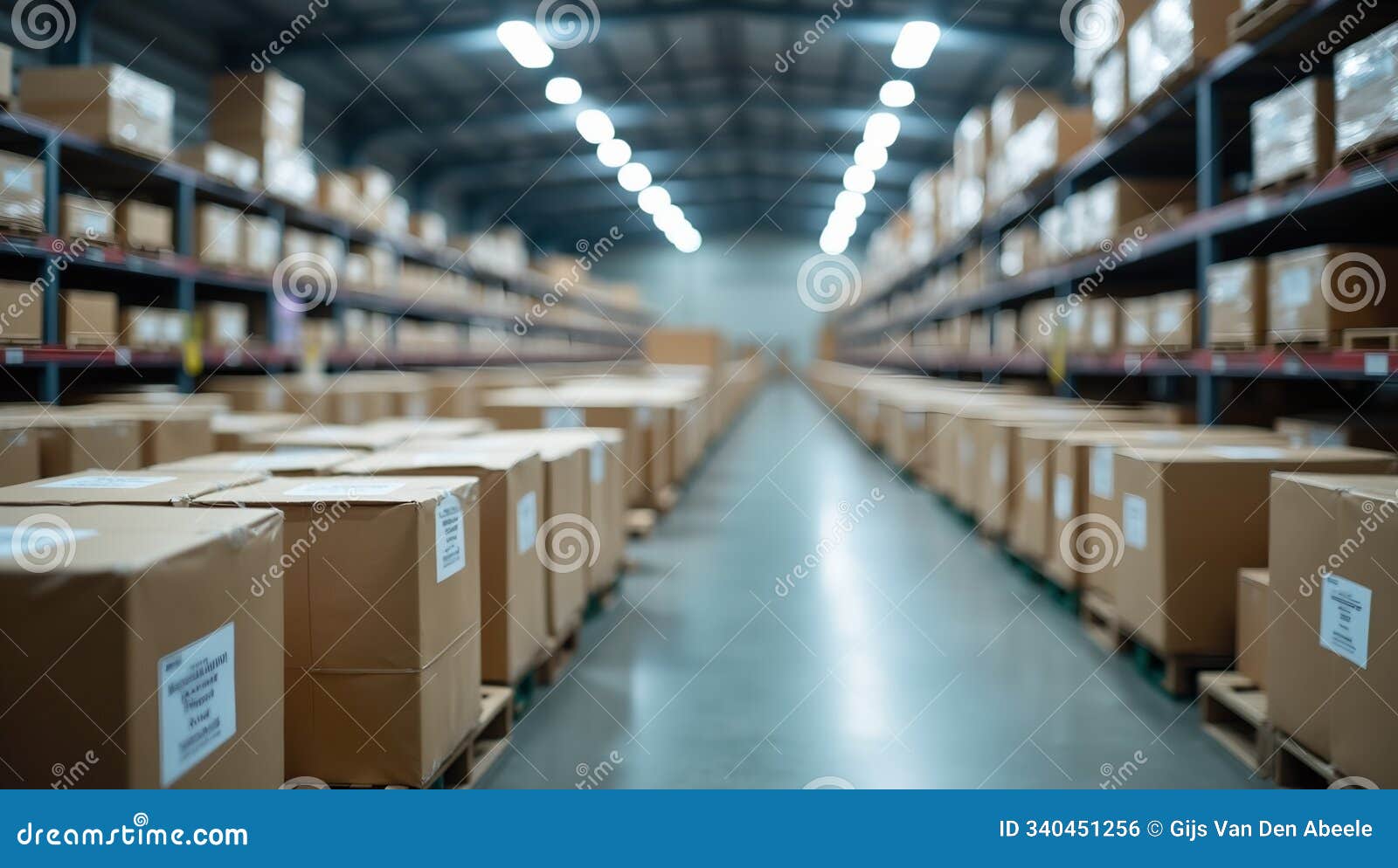Precision Storage Rows of Sealed Containers in Warehouse Stock ...