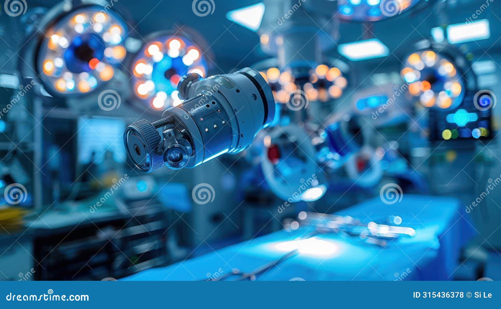 Precision Surgery with Advanced Medical Tech: Robotic Arms Stock ...