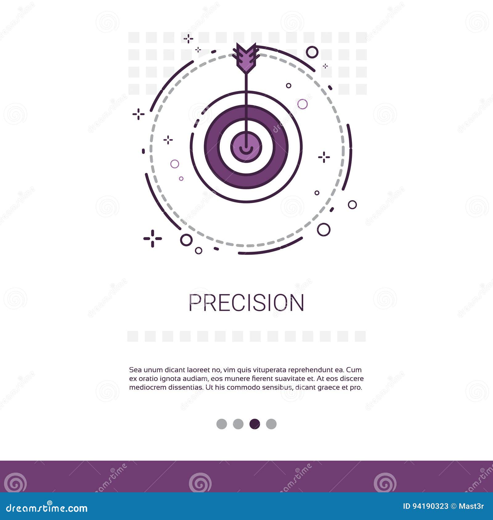 Precision Target Arrow Get Aim Business Web Banner with Copy Space ...