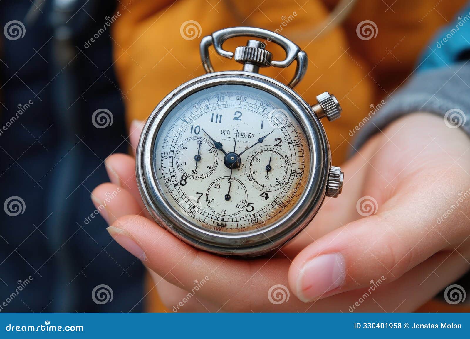 Precision Timing: Hand Holding a Stopwatch for Accurate Timekeeping ...