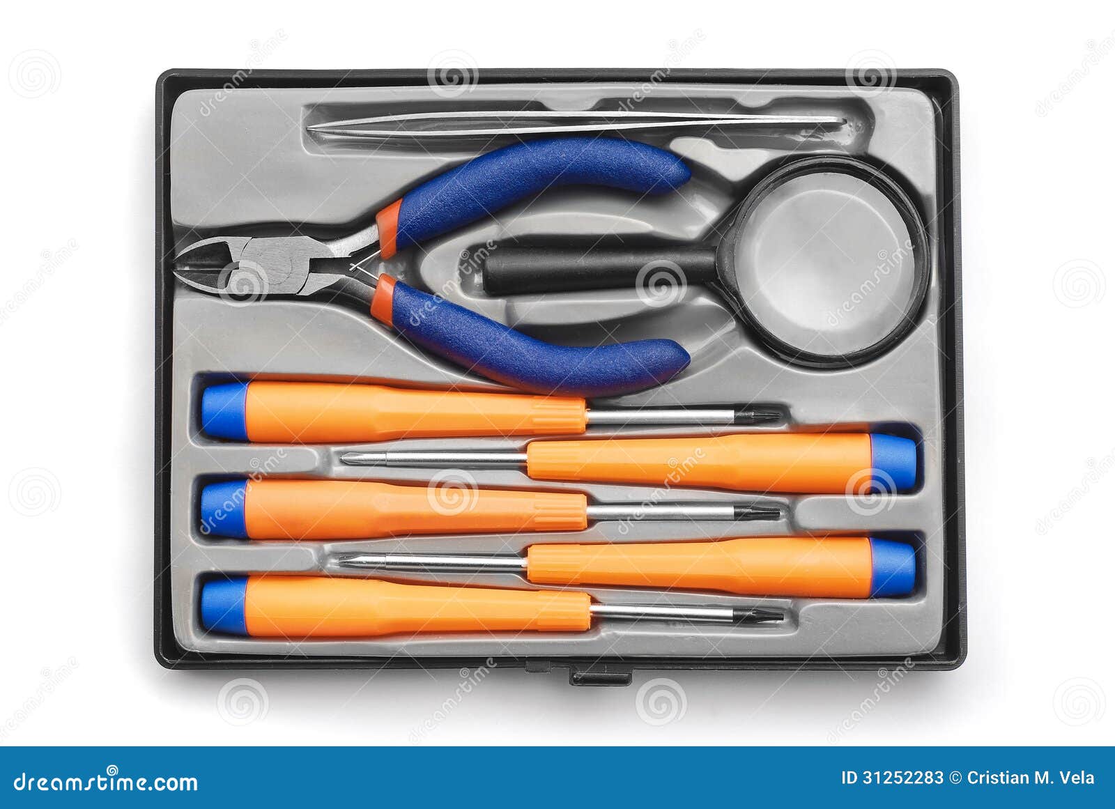 Precision tool kit stock image. Image of mechanics, screwdriver - 31252283
