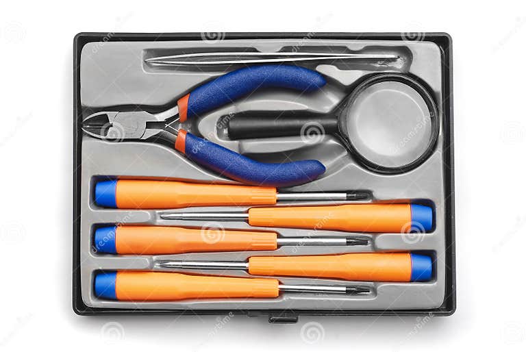 Precision tool kit stock image. Image of mechanics, screwdriver - 31252283
