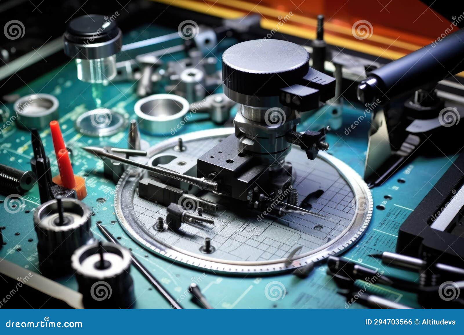 Precision Tools Used for Assembling Camera Lenses Stock Photo - Image ...