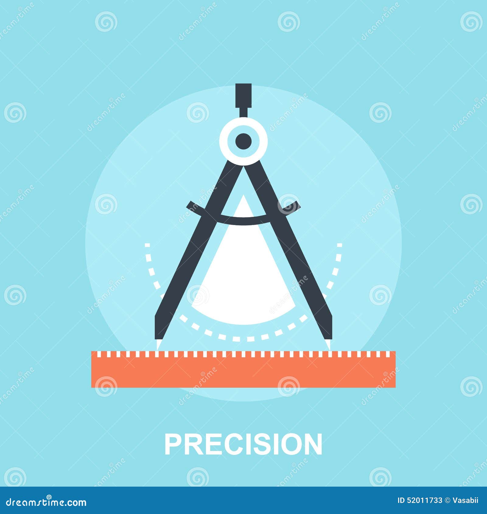 Precision stock vector. Illustration of ruler, development - 52011733