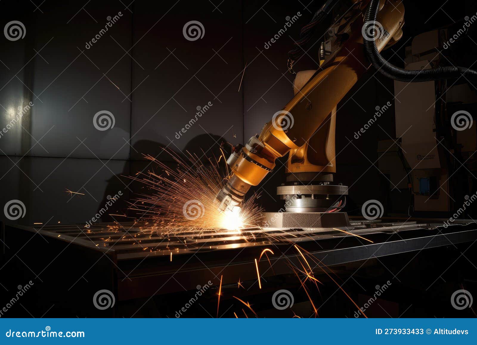 Precision Welding Robot Performing Intricate Weld on Metal Part Stock ... Precision Welding Robot Performing Intricate Weld on Metal Part Stock ...