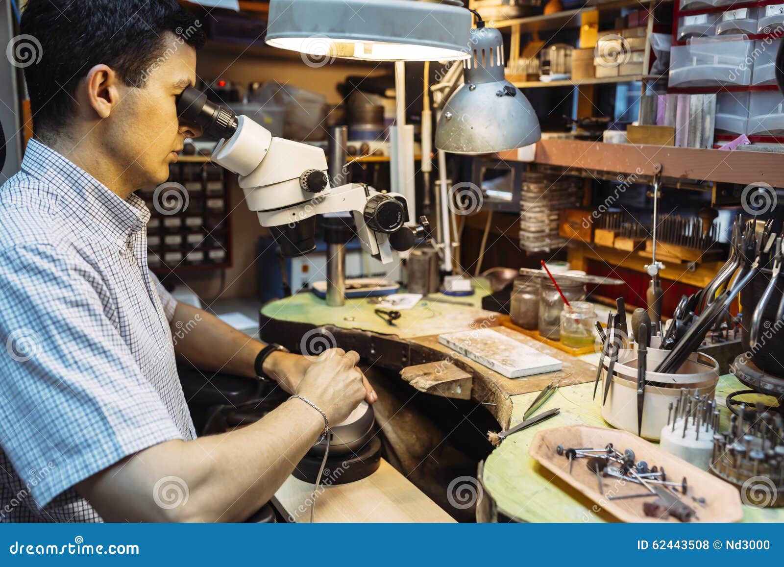 Precision Work Carried Out by Jeweler Stock Photo - Image of engineer ...