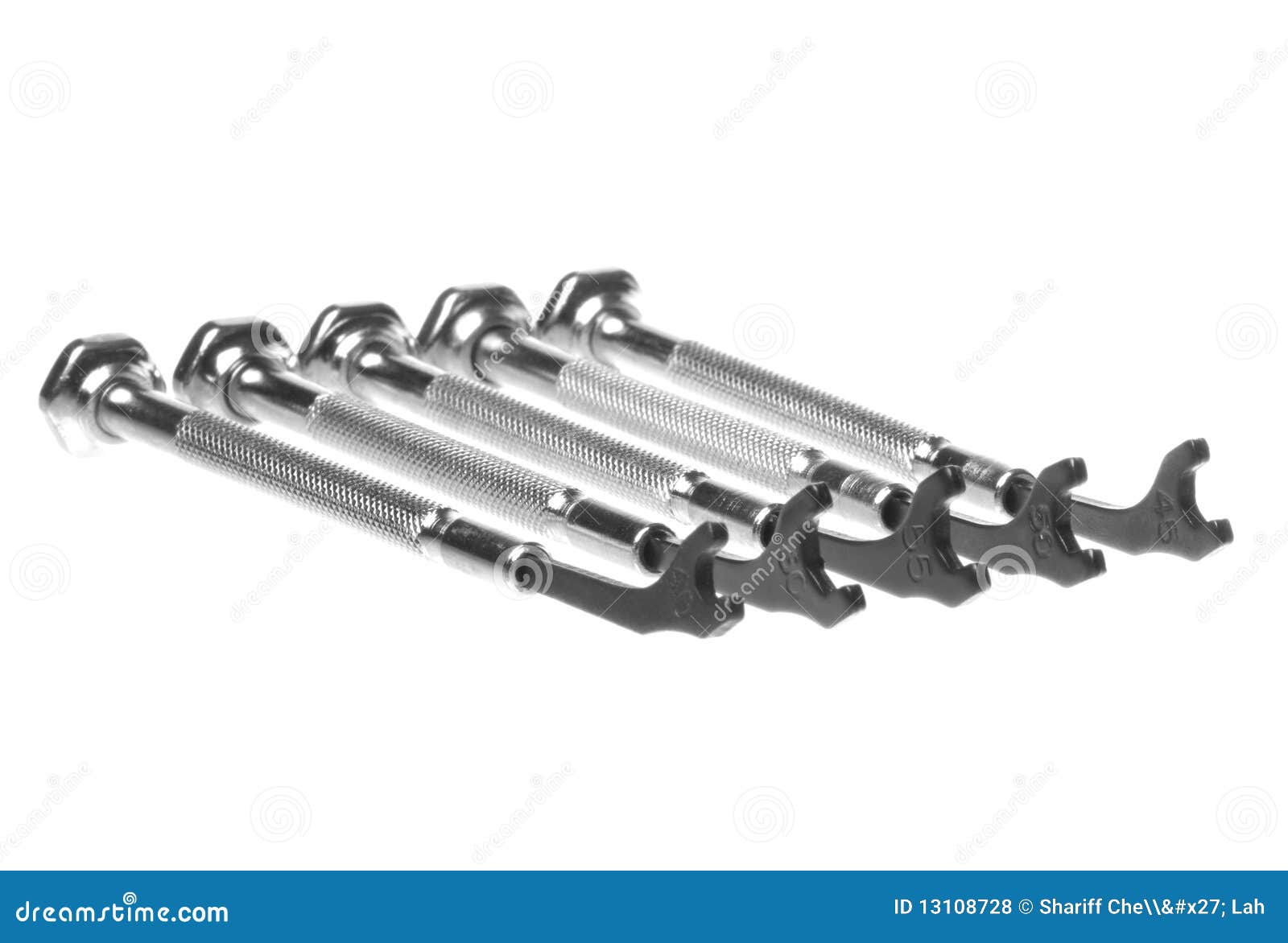 Precision Wrenches Isolated Stock Photo - Image of metallic, carpenter ...