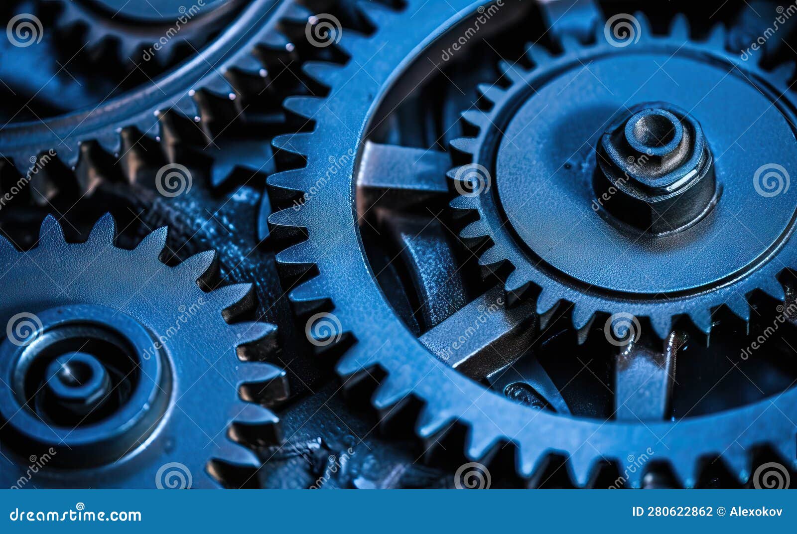 Precisionism-inspired Close-up of Cog Wheels in Interactive Exhibit ...