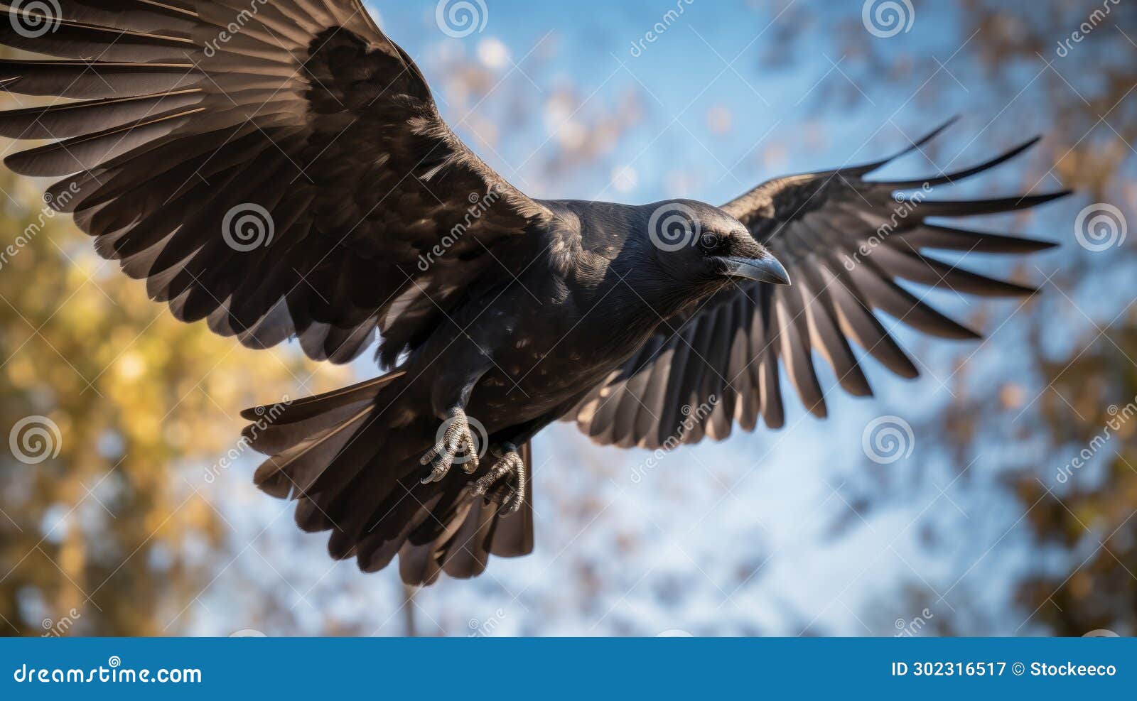 Precisionism-inspired Crow in Flight: a Captivating Image of Raw ...