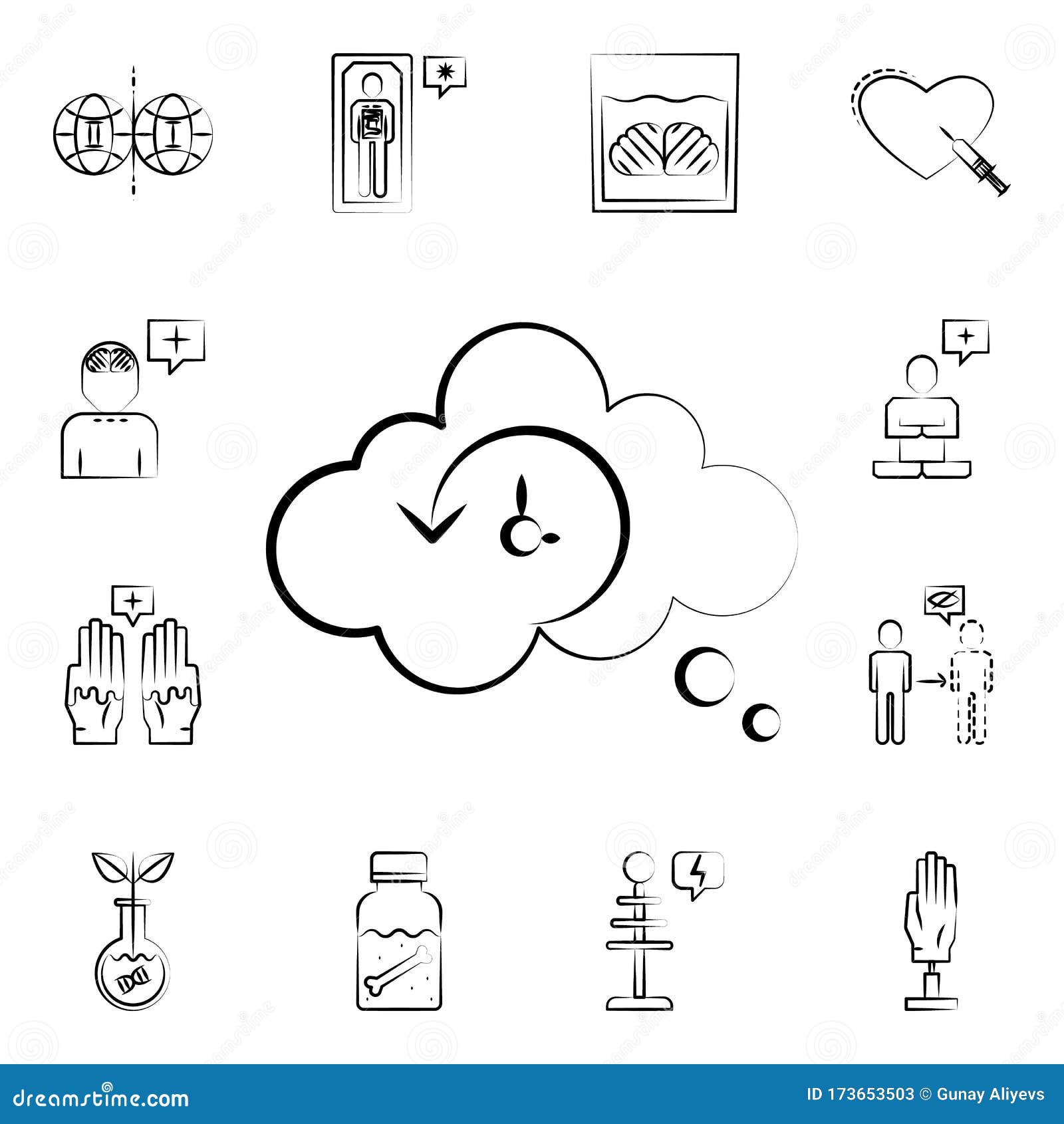 Precognition Icon. Mad Science Icons Universal Set for Web and Mobile ...