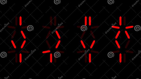 Predator Countdown, Digital Clock and Alien Numbers Separated Stock ...