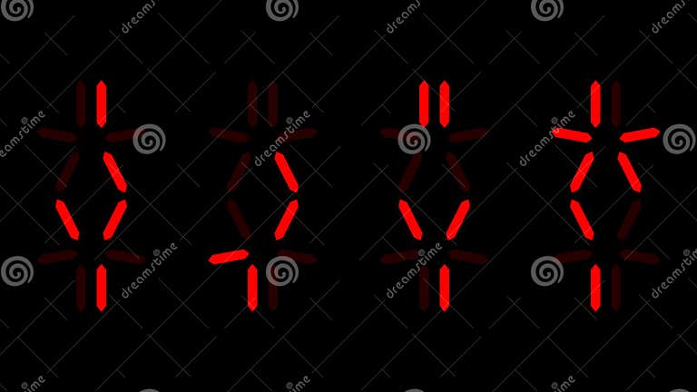 Predator Countdown, Digital Clock and Alien Numbers Separated Stock ...