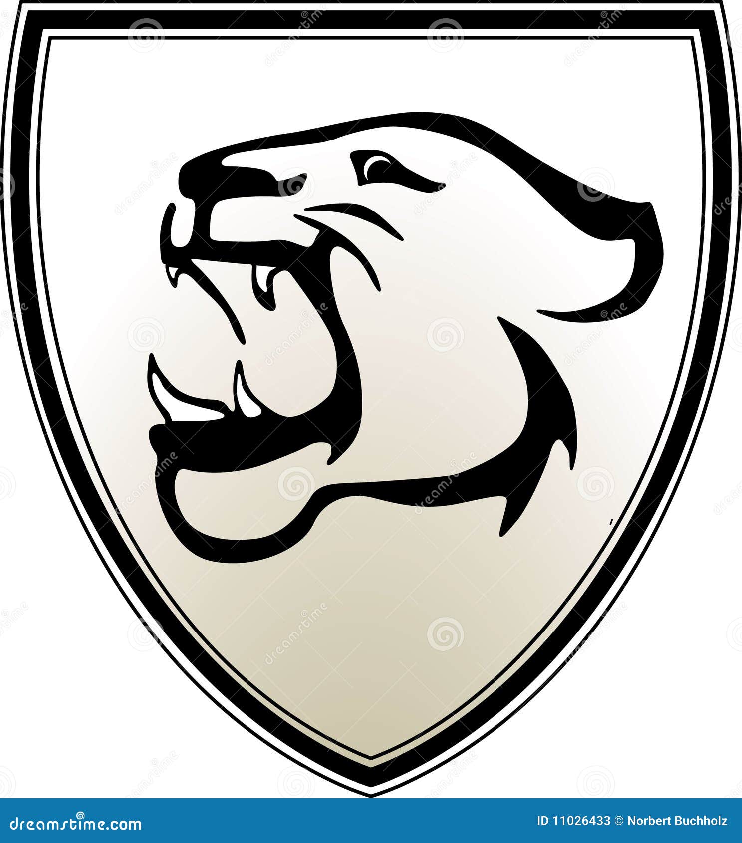 Predator emblem stock illustration. Illustration of shield - 11026433