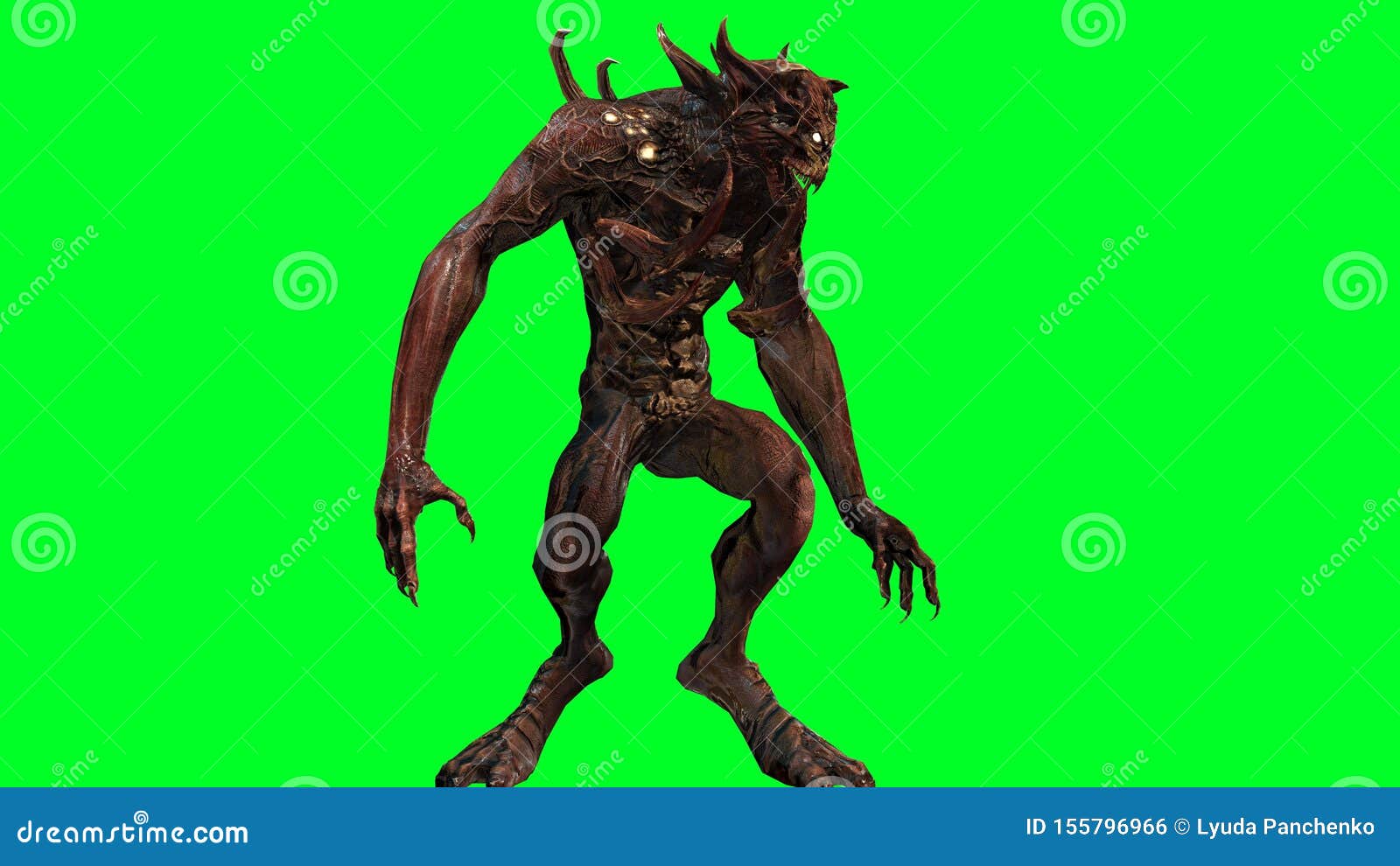 Predator mutant 3d render stock illustration. Illustration of isolated ...