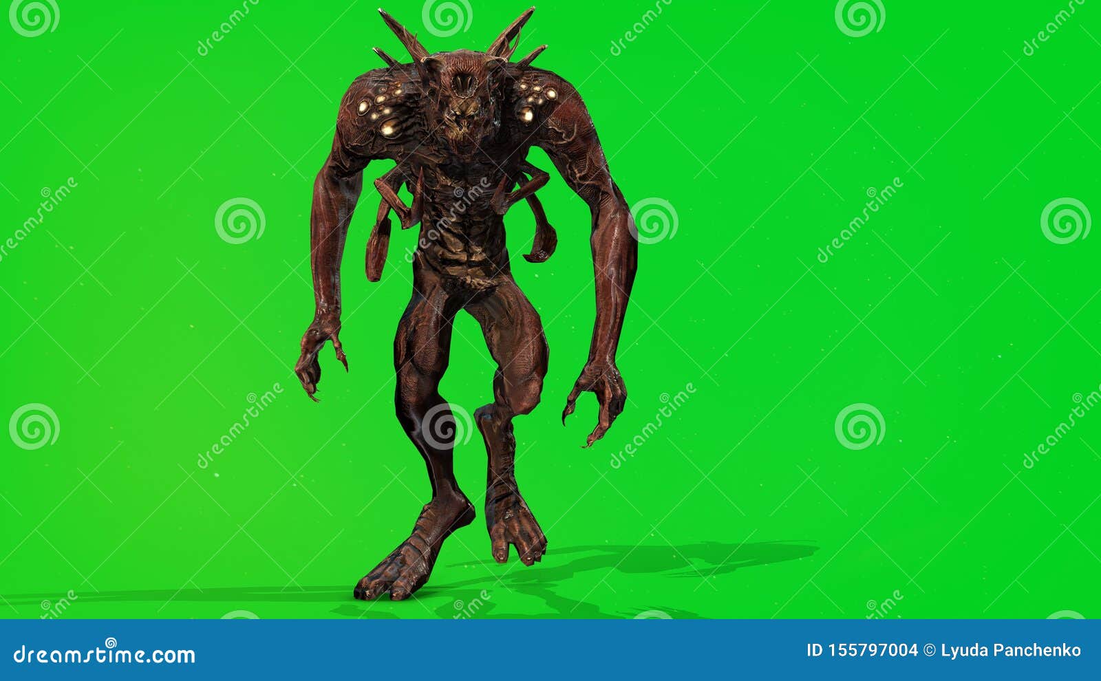 Predator mutant 3d render stock illustration. Illustration of scary ...
