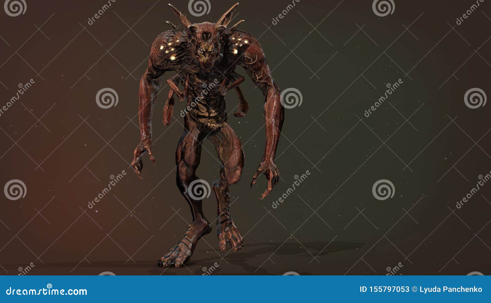 Predator mutant 3d render stock illustration. Illustration of warrior ...