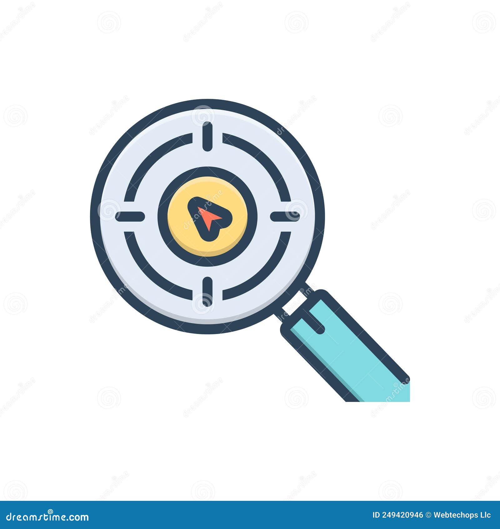 Color Illustration Icon for Predict, Forecast and Envision Stock ...