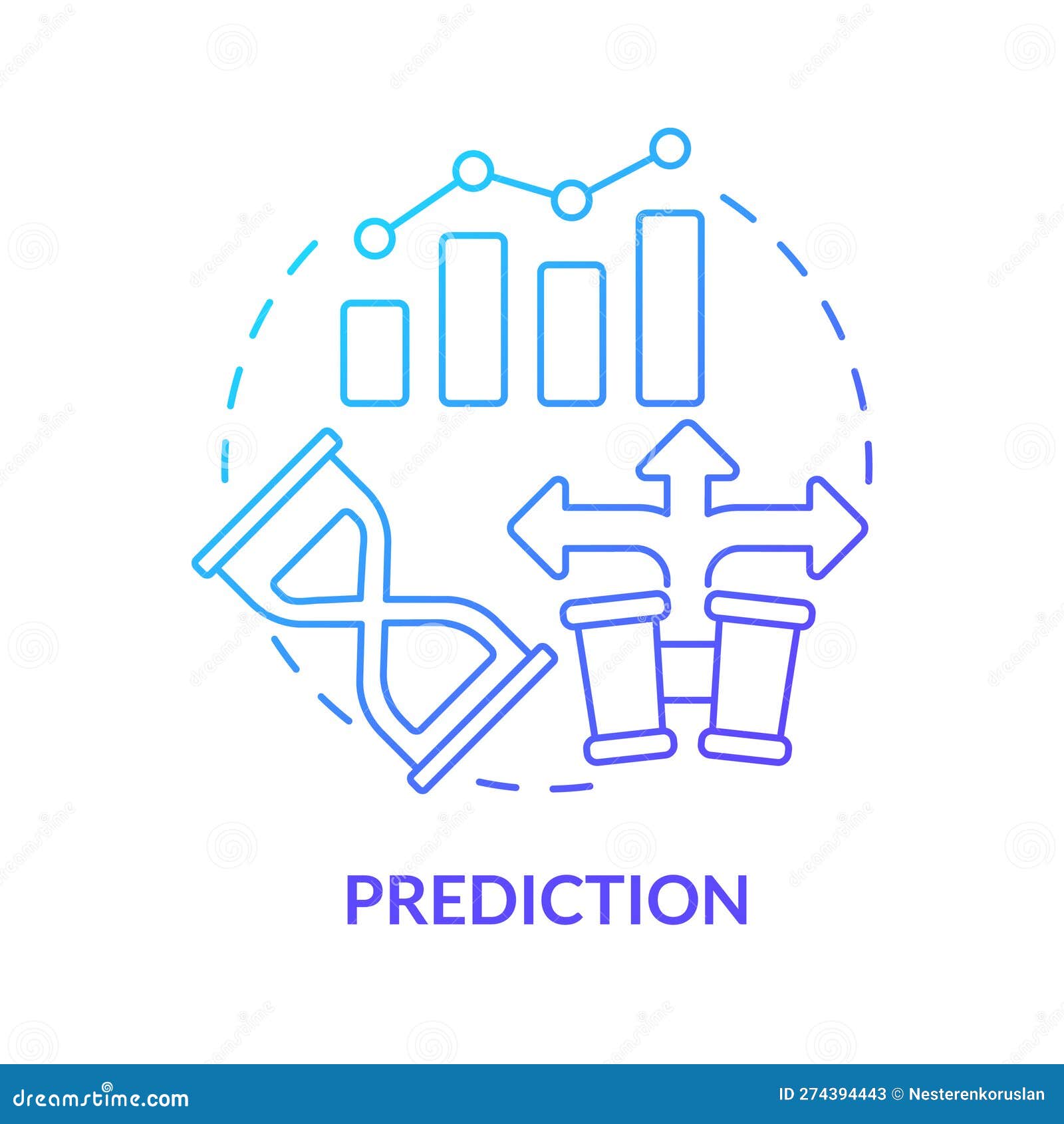 Prediction Blue Gradient Concept Icon Stock Vector - Illustration of ...