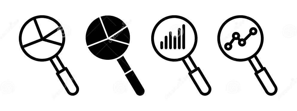 Prediction Icon Set. Analysis and Predict Forecast Data-Driven Vector ...