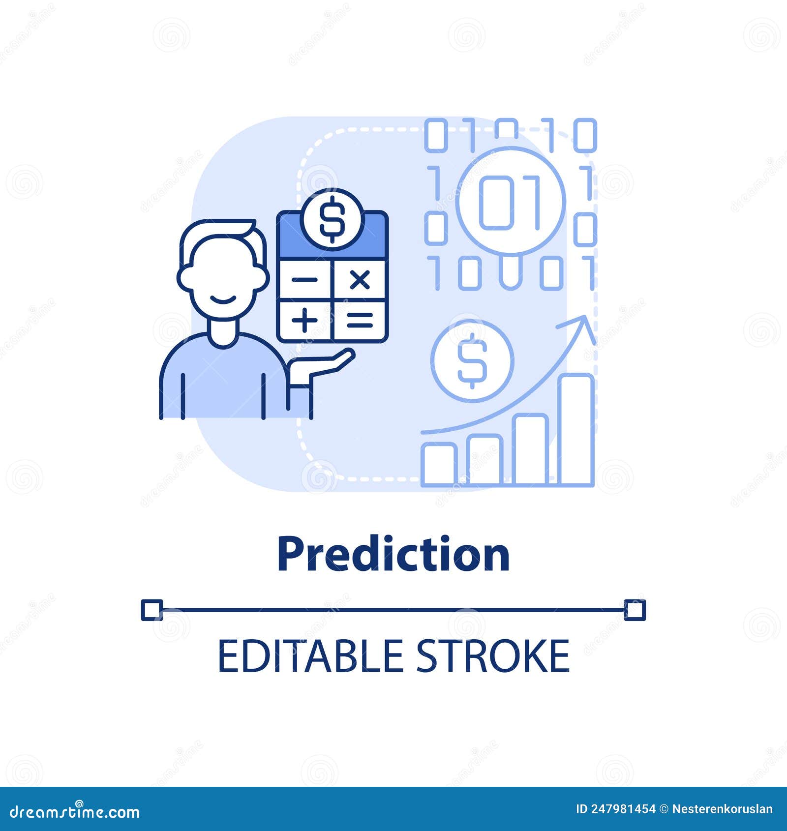Prediction Light Blue Concept Icon Stock Vector - Illustration of ...