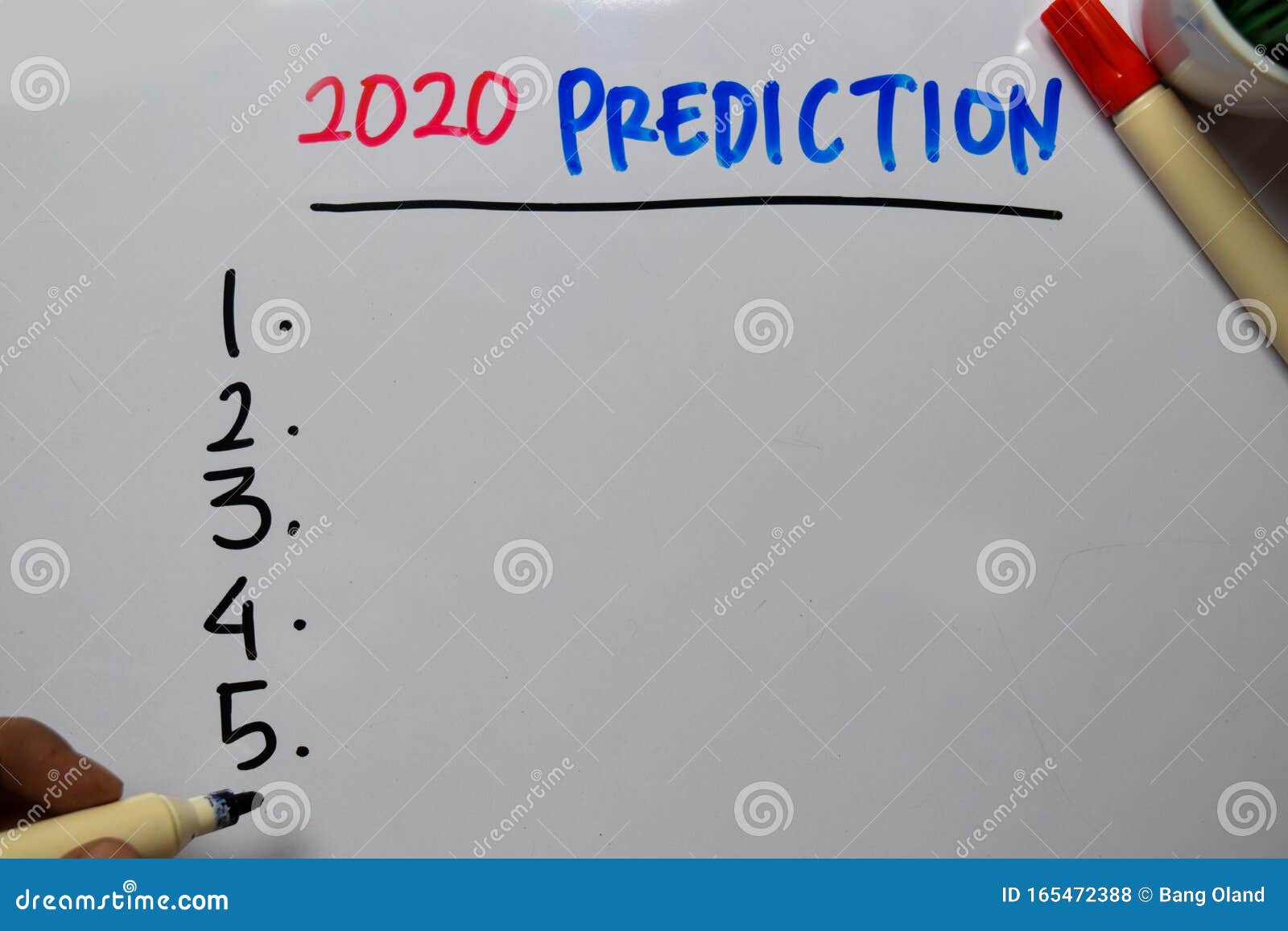 2020 Prediction with Number Write on White Board Background Stock Photo ...