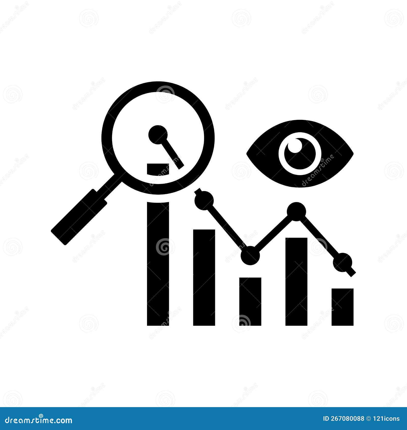 Prediction, research icon stock illustration. Illustration of design ...