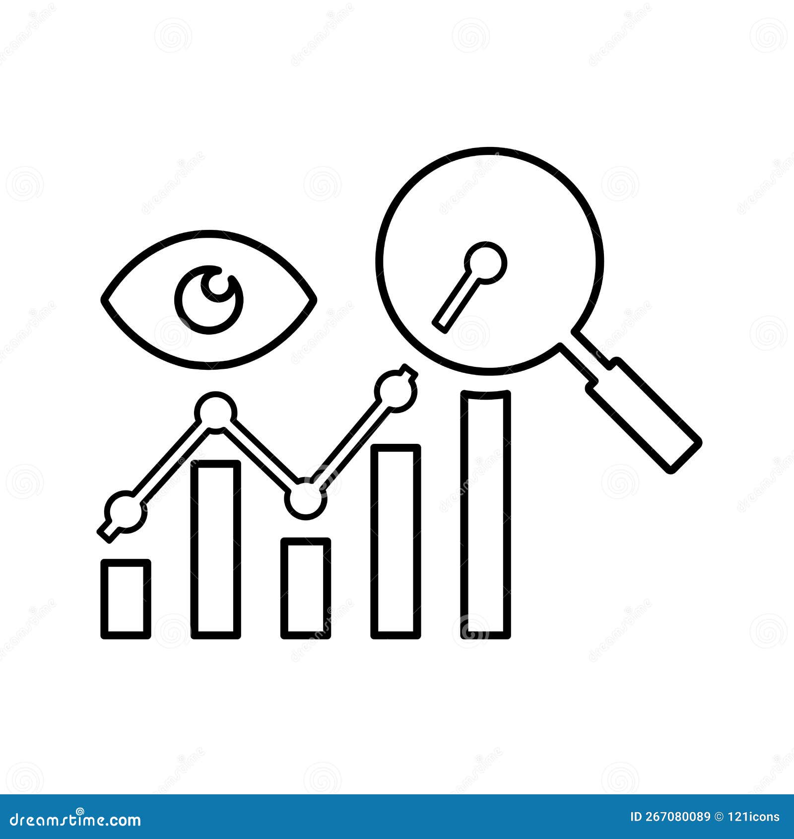 Prediction, Research Line Icon. Outline Vector Stock Illustration ...