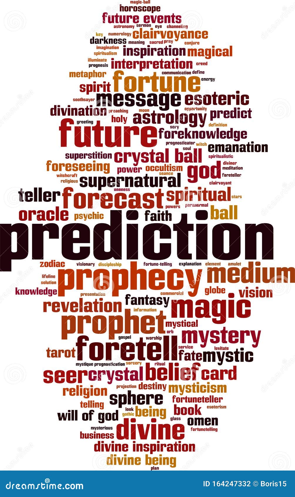 Prediction word cloud stock vector. Illustration of cloud - 164247332
