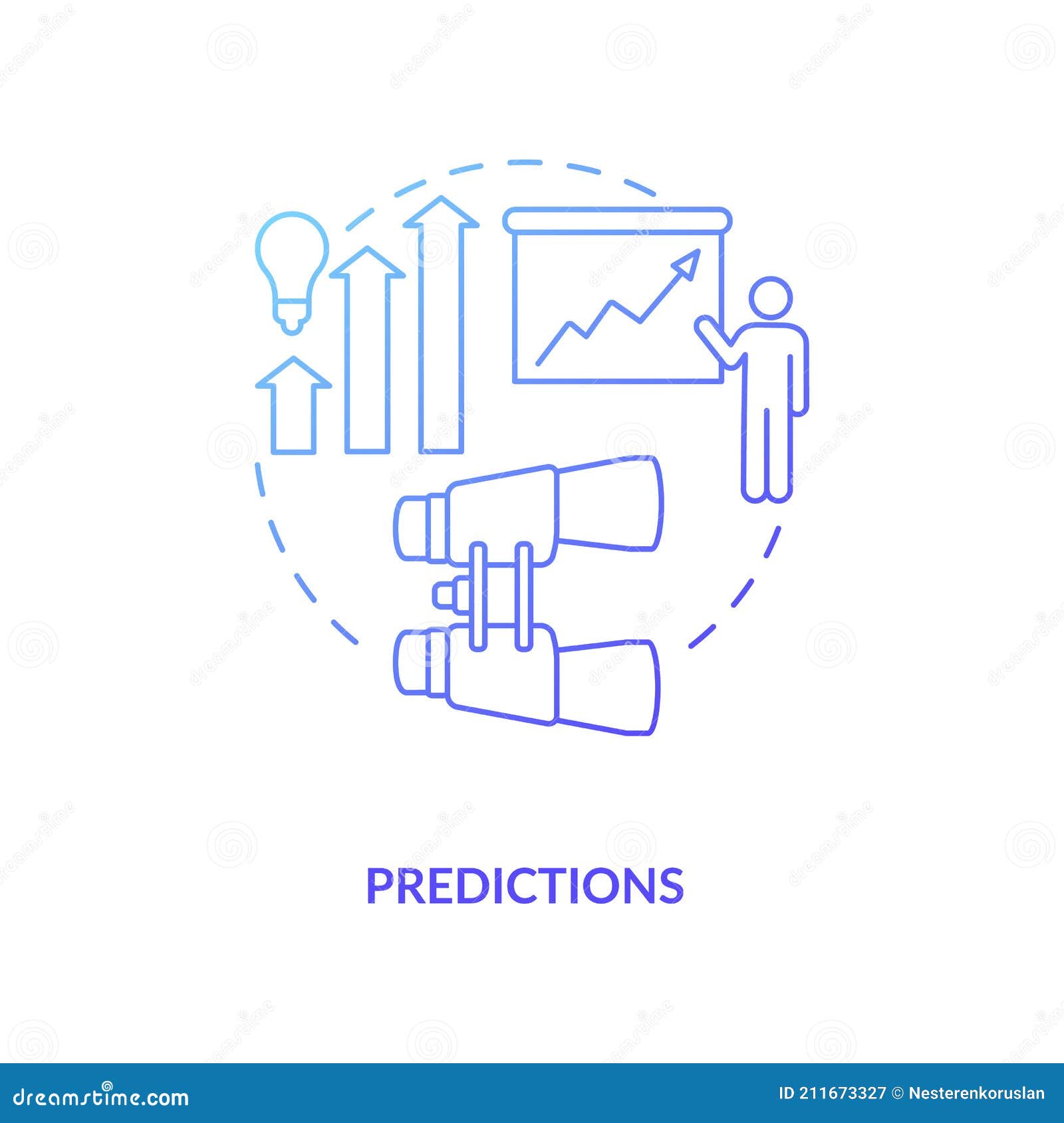 Predictions concept icon stock vector. Illustration of inductive ...