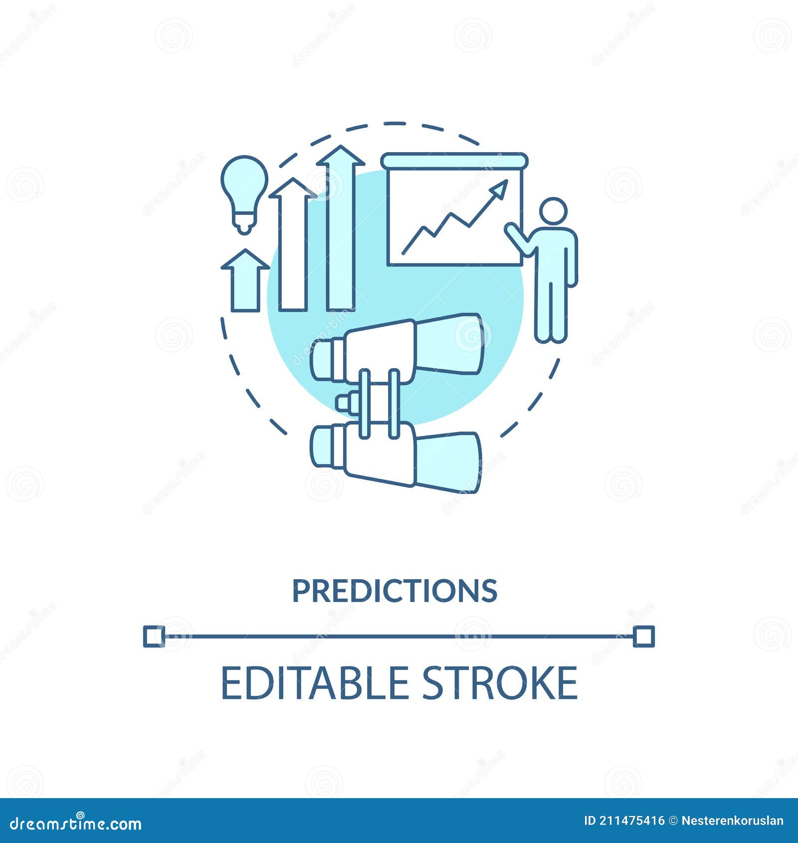 Predictions concept icon stock vector. Illustration of analysis - 211475416