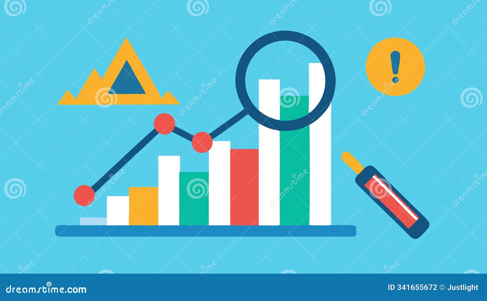 Predictive Analytics a Chart Showing an Upward Trend with a Magnifying ...