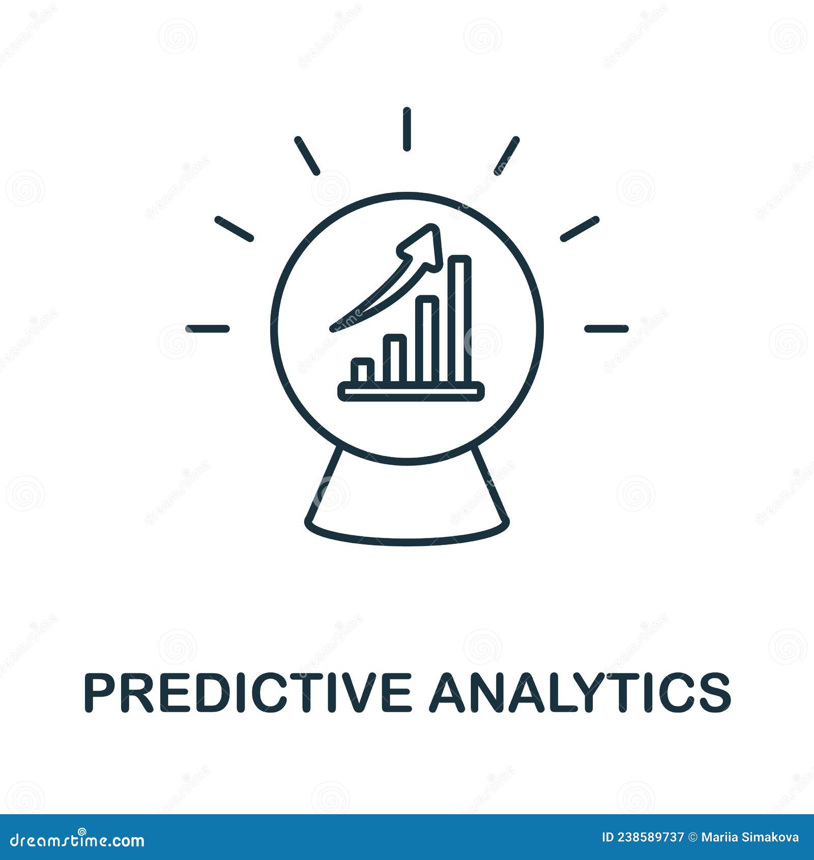 Predictive Analytics Icon. Line Element from Customer Relationship ... Predictive Analytics Icon. Line Element from Customer Relationship ...