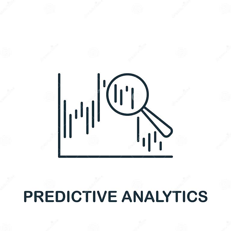 Predictive Analytics Icon. Monochrome Simple Business Intelligence Icon ...