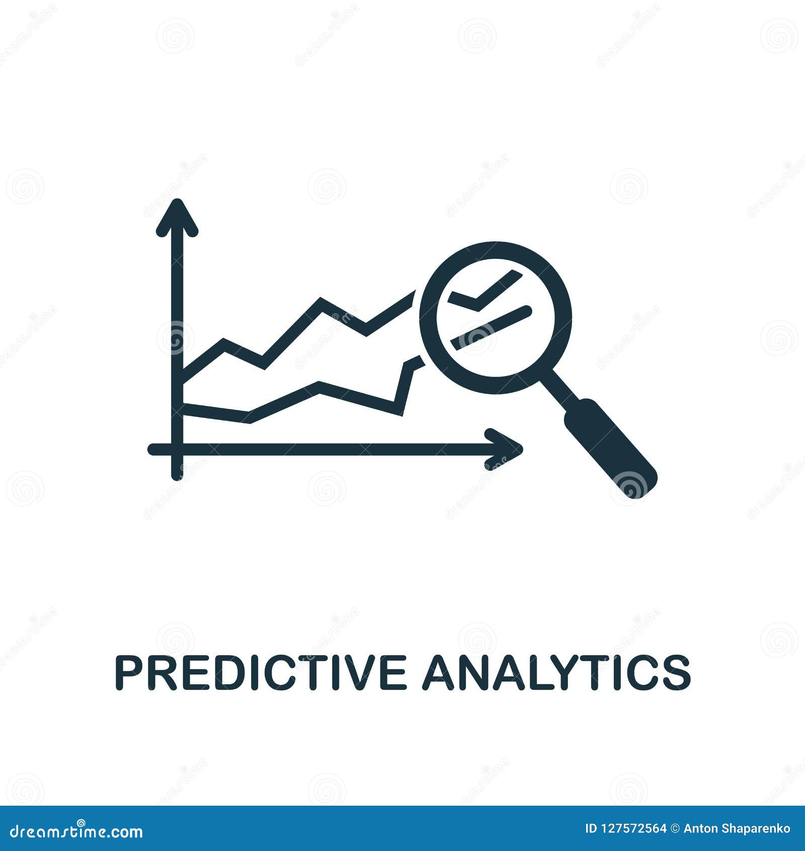 Predictive Analytics Icon. Monochrome Style Design from Industry 4.0 ...
