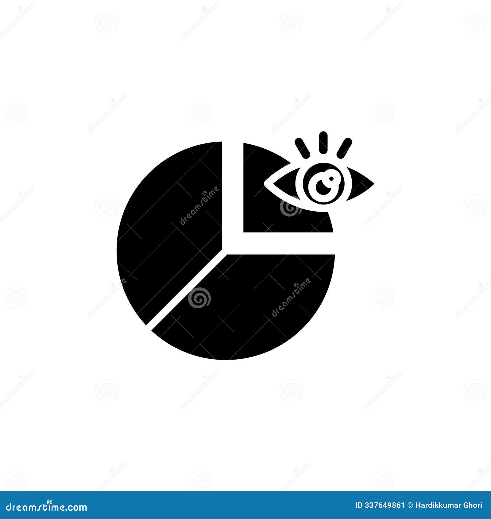 Predictive Analytics Icon. Predict Growth Pie Chart Vision Vector ...