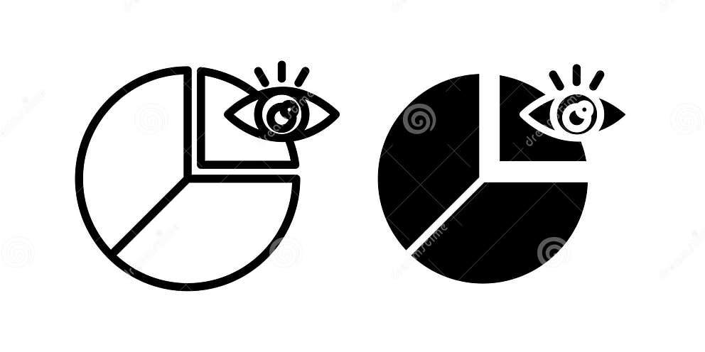 Predictive Analytics Icon. Predict Growth Pie Chart Vision Vector ...