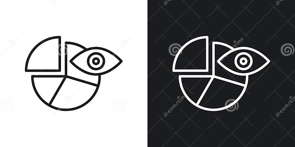 Predictive Analytics Icon. Predict Growth Pie Chart Vision Vector ...