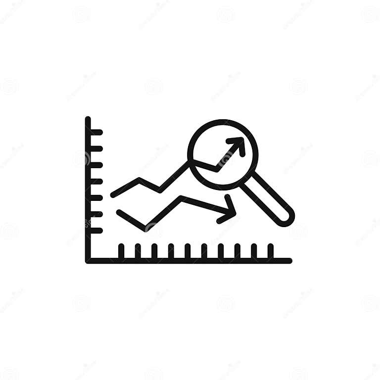 Predictive Analytics Icon Symbol on White Background Stock Vector ...