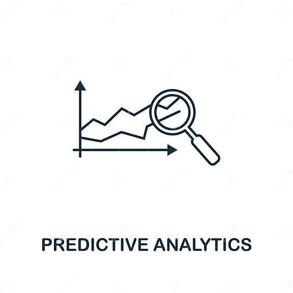 Predictive Analytics Icon. Thin Line Style Industry 4.0 Icons ...