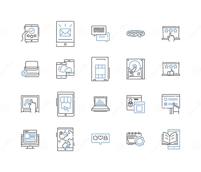 Predictive Analytics Line Icons Collection. Forecasting , Modeling ...
