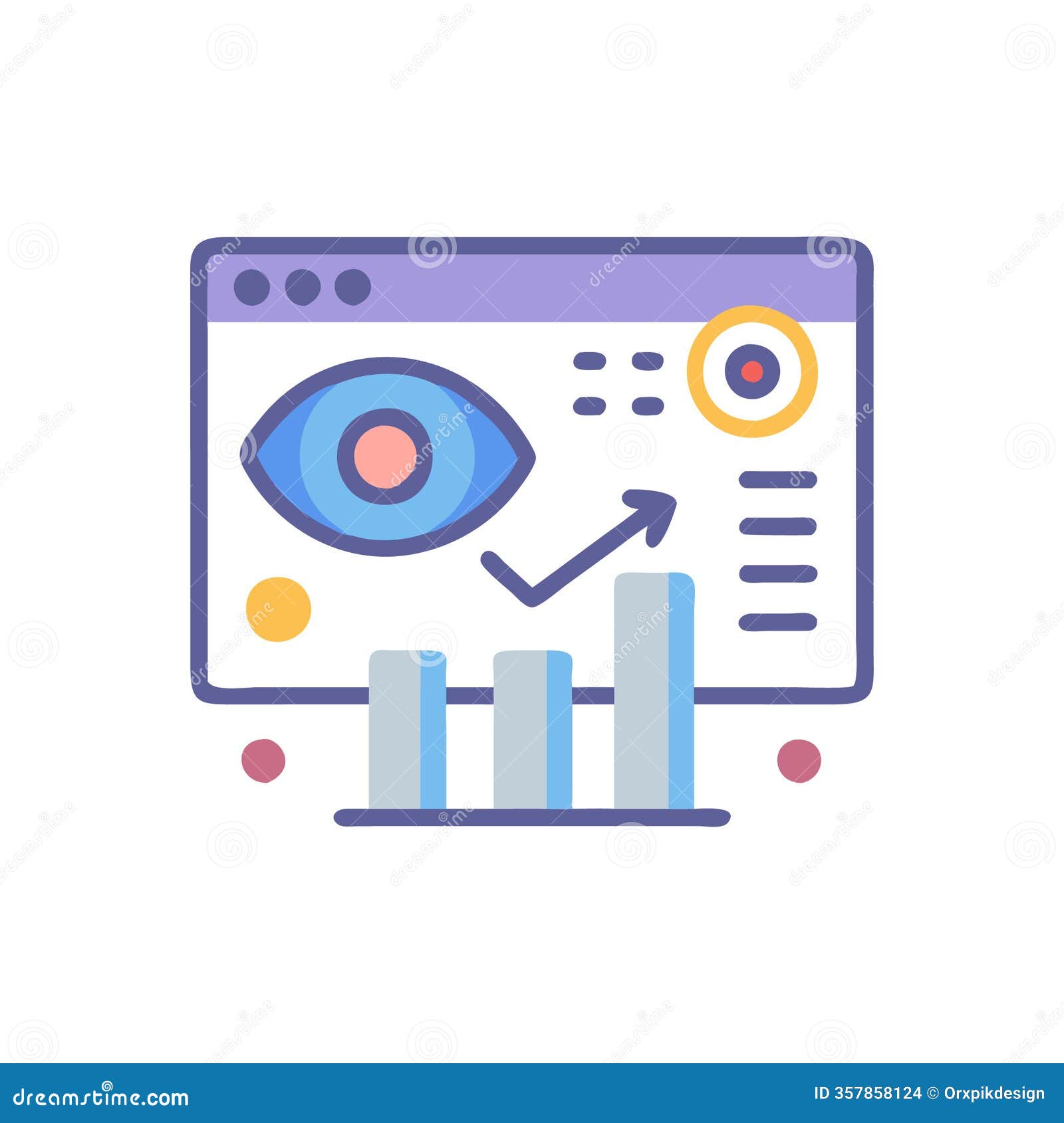 Predictive Analytics Technology Icon Stock Illustration - Illustration ...