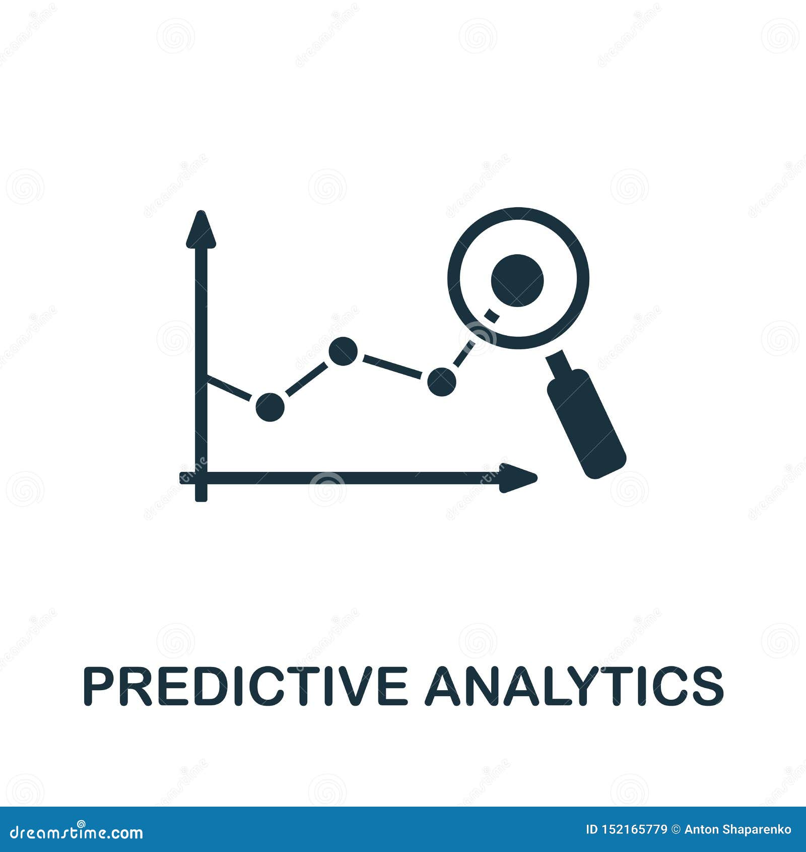 Predictive Analytics Vector Icon Symbol. Creative Sign from Crm Icons ...