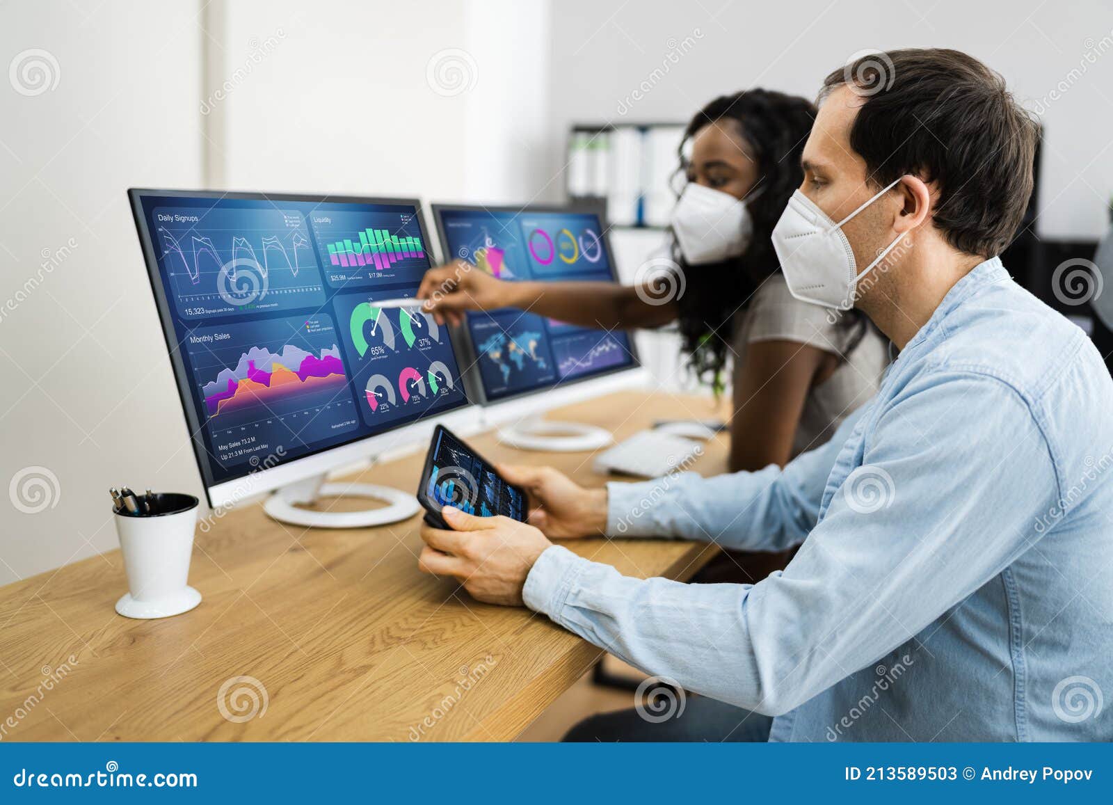 Predictive Business Data Analytics Meeting Stock Image - Image of ...